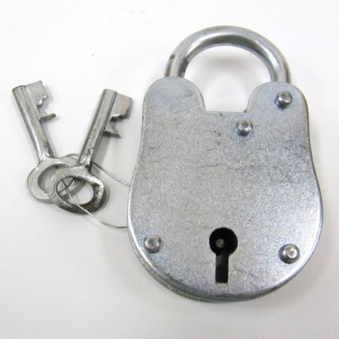 Antique Lock Chrome Silver Padlock with Keys 2.5" - Welcome to ...